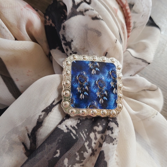 Hand Crafted | Accessories | Unique Scarf Slidescarf Slide Bling Concho ...